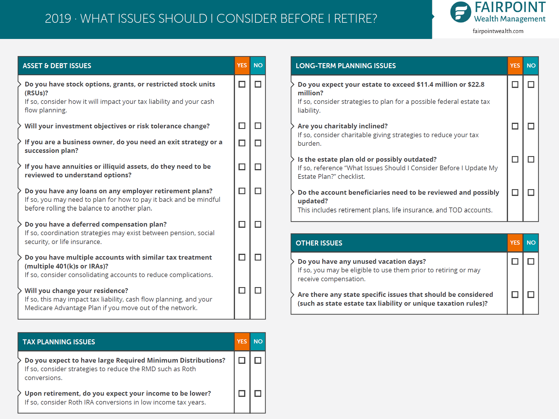 Retirement Checklist What Issues Should I Consider Before I Retire Retirement Checklist What Issues Should I Consider Before I Retire