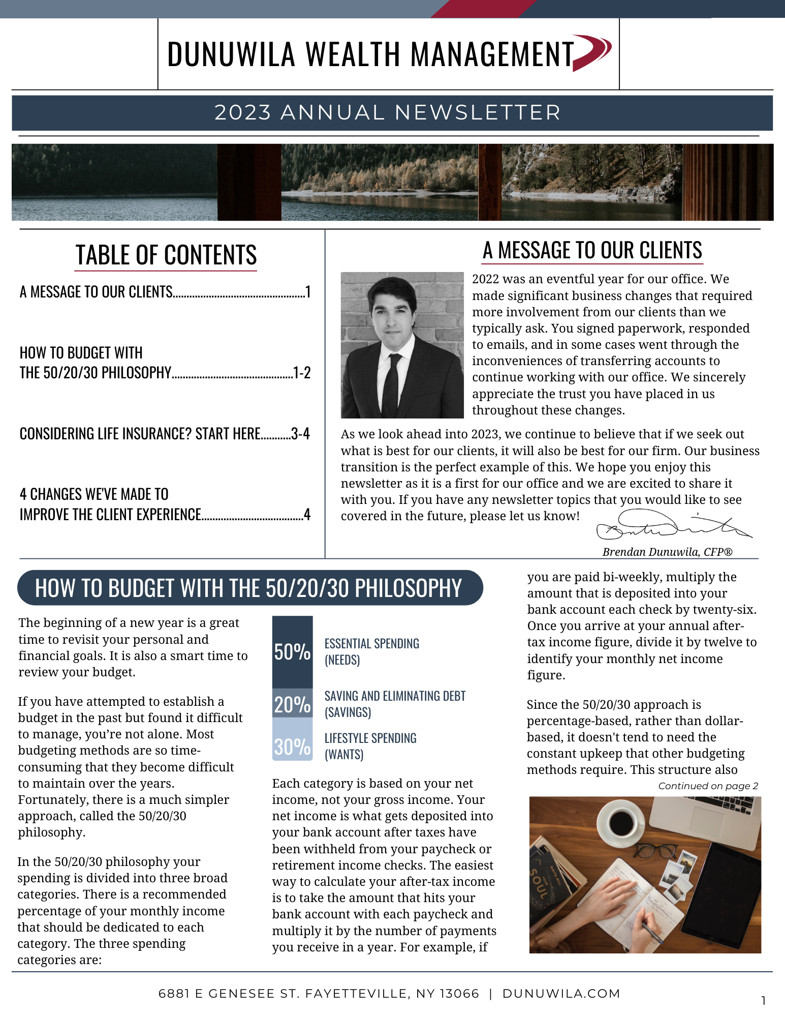 2023 Annual Newsletter — Dunuwila Wealth Management