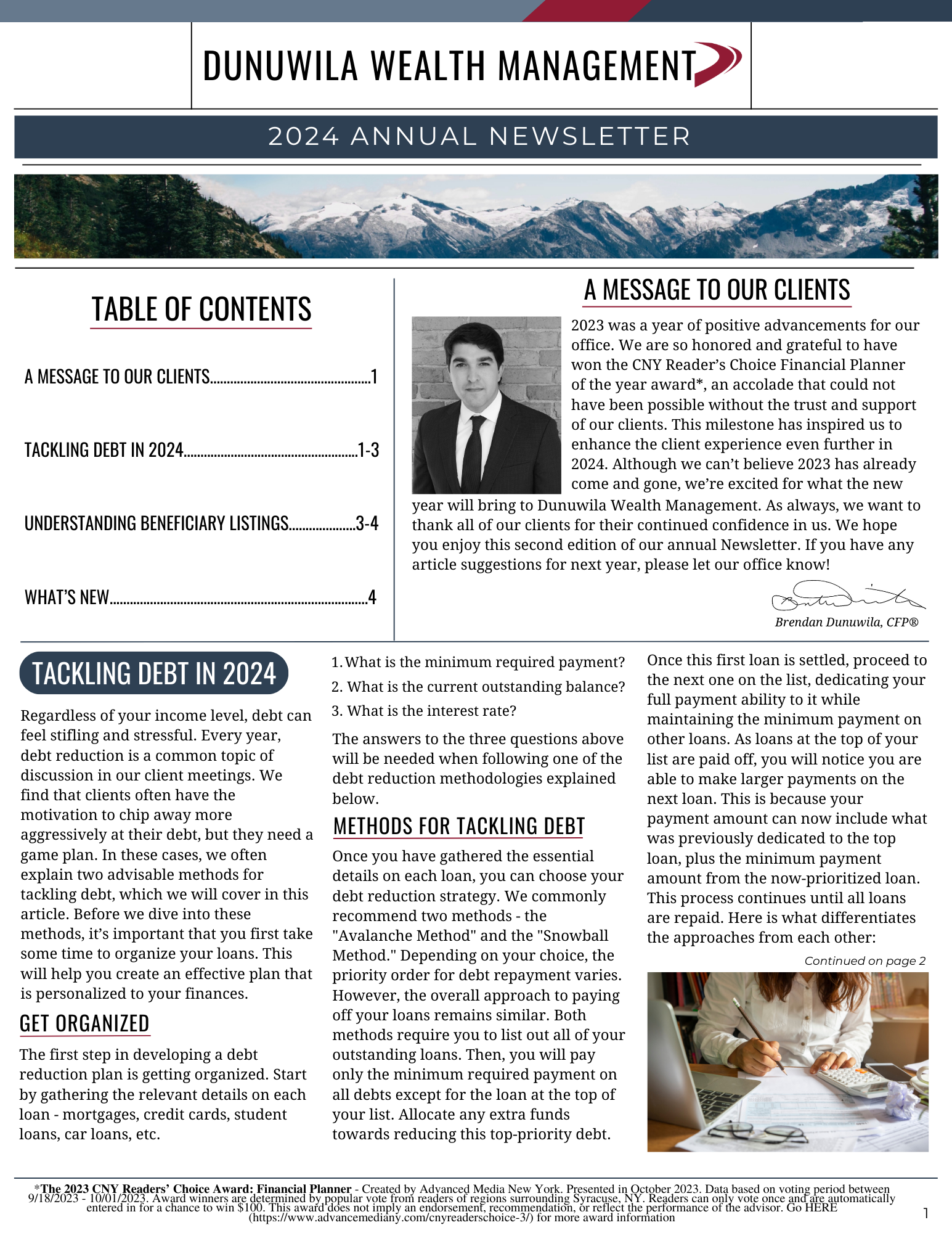 2024 Annual Newsletter — Dunuwila Wealth Management