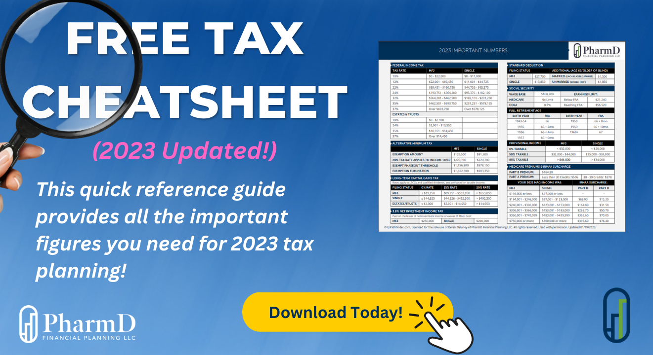 Complimentary Guide | Tax Cheatsheet | PharmD Financial Planning ...
