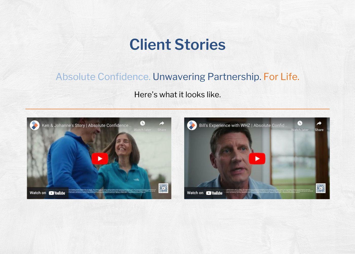 Client Testimonials | Success Stories | WHZ Strategic Wealth Advisors ...