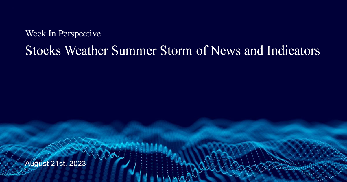 Week In Perspective: Stocks Weather Summer Storm of News and Indicators ...